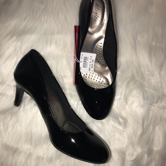dexflex comfort | Shoes | Dexflex Comfort Black Karma Round Toe Heels ...